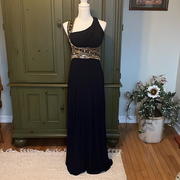 Betsy & Adam | Dresses | Betsy And Adam One Shoulder Embellished Gown 4 ...